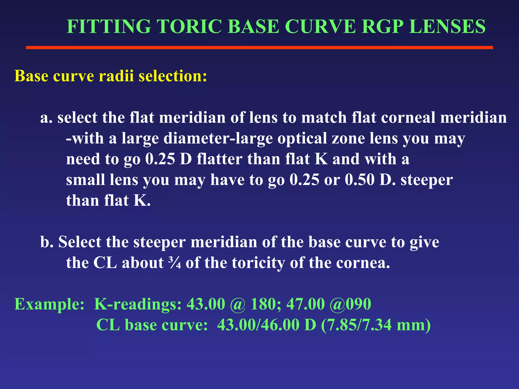 Toric rgp fit | PPT