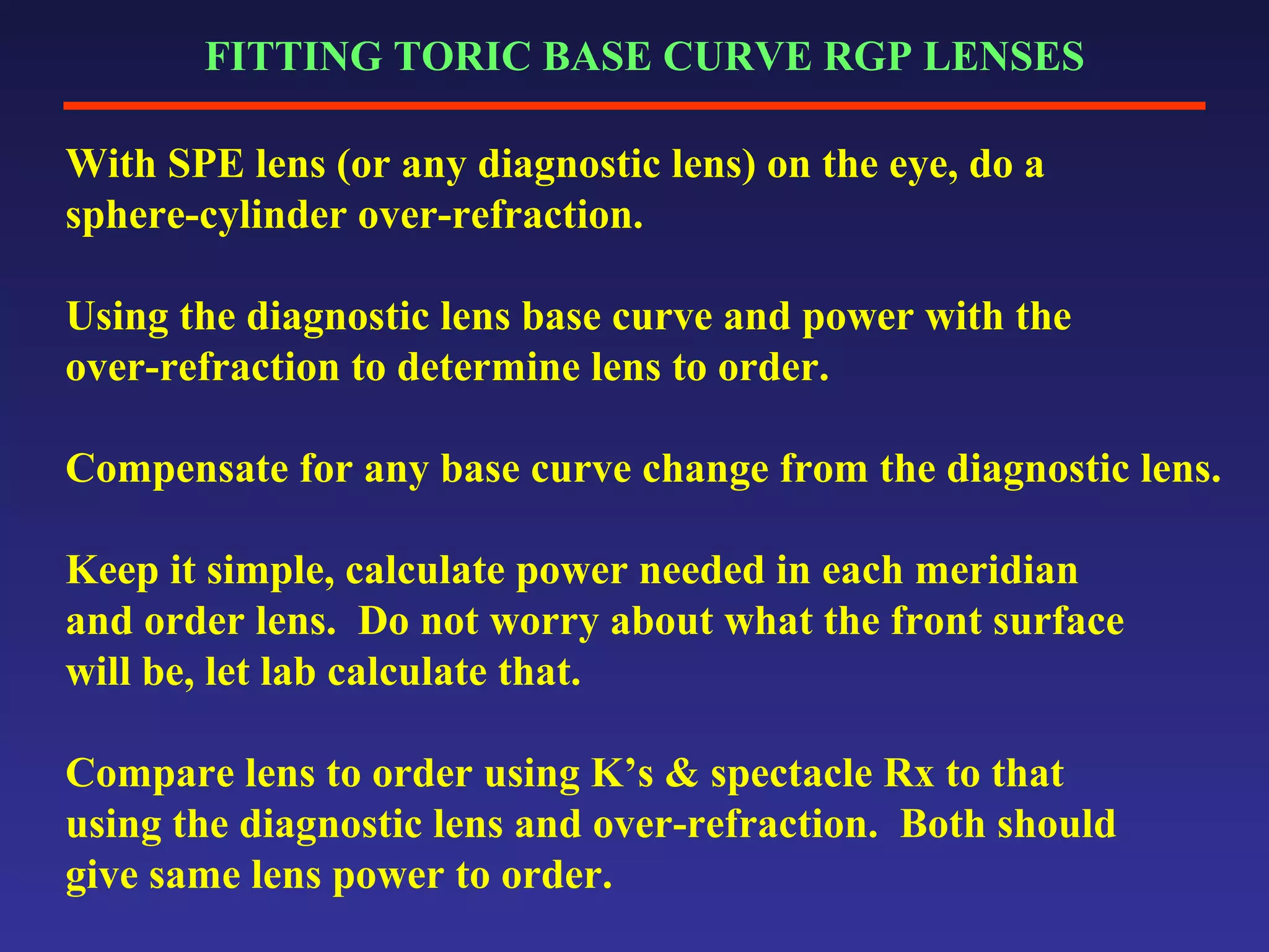 Toric rgp fit | PPT