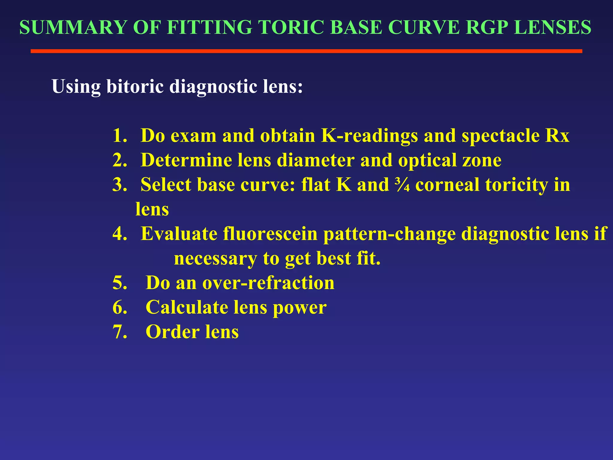 Toric rgp fit | PPT
