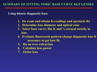 Toric rgp fit | PPT