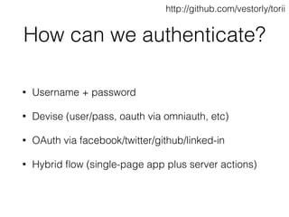 Torii: Ember.js Authentication Library | PPT