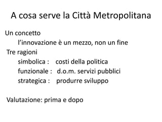 Torino città metropolitana prima e dopo | PPT
