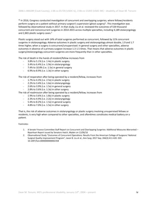 Dr. Dean Toriumi's disability, 01/14/2004 - present | PDF
