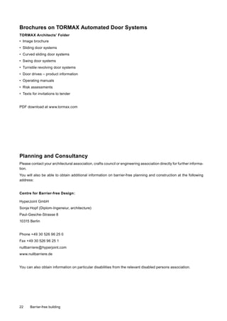 Tormax united-kingdom i-motion-2401_specifications_barrier-free-building | PDF