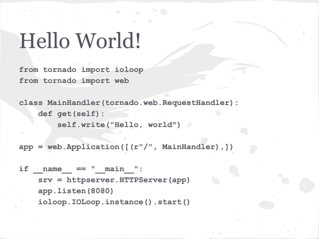 Tornado Web Server Internals | PPT