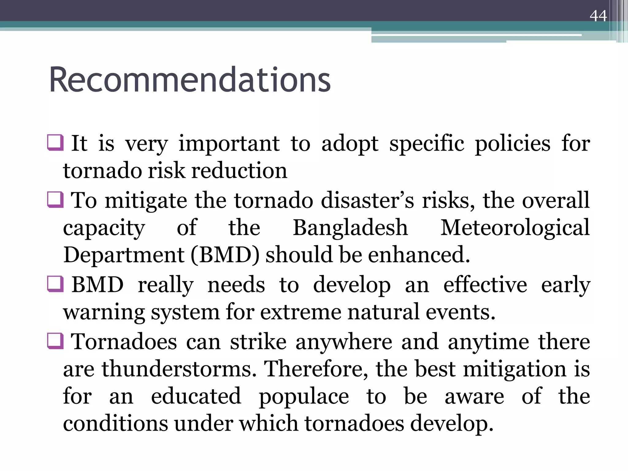 Tornado: Local Disaster but National Concern | PPTX