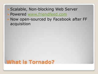 Tornado web | PPTX