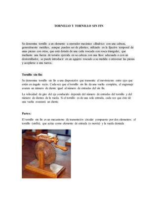 Tornillo sin fin | DOCX