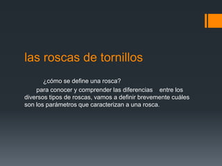 Tornillos y su clasificacion. | PDF