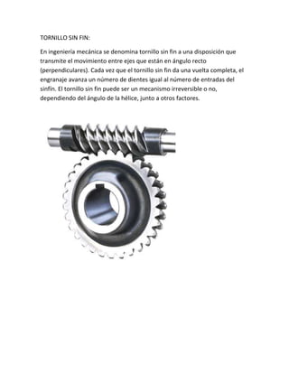 Tornillo y tornillo sin fin | DOCX