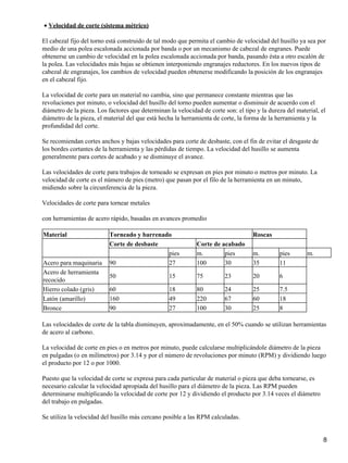 Torno y sus partes | PDF