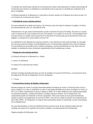 Torno y sus partes | PDF