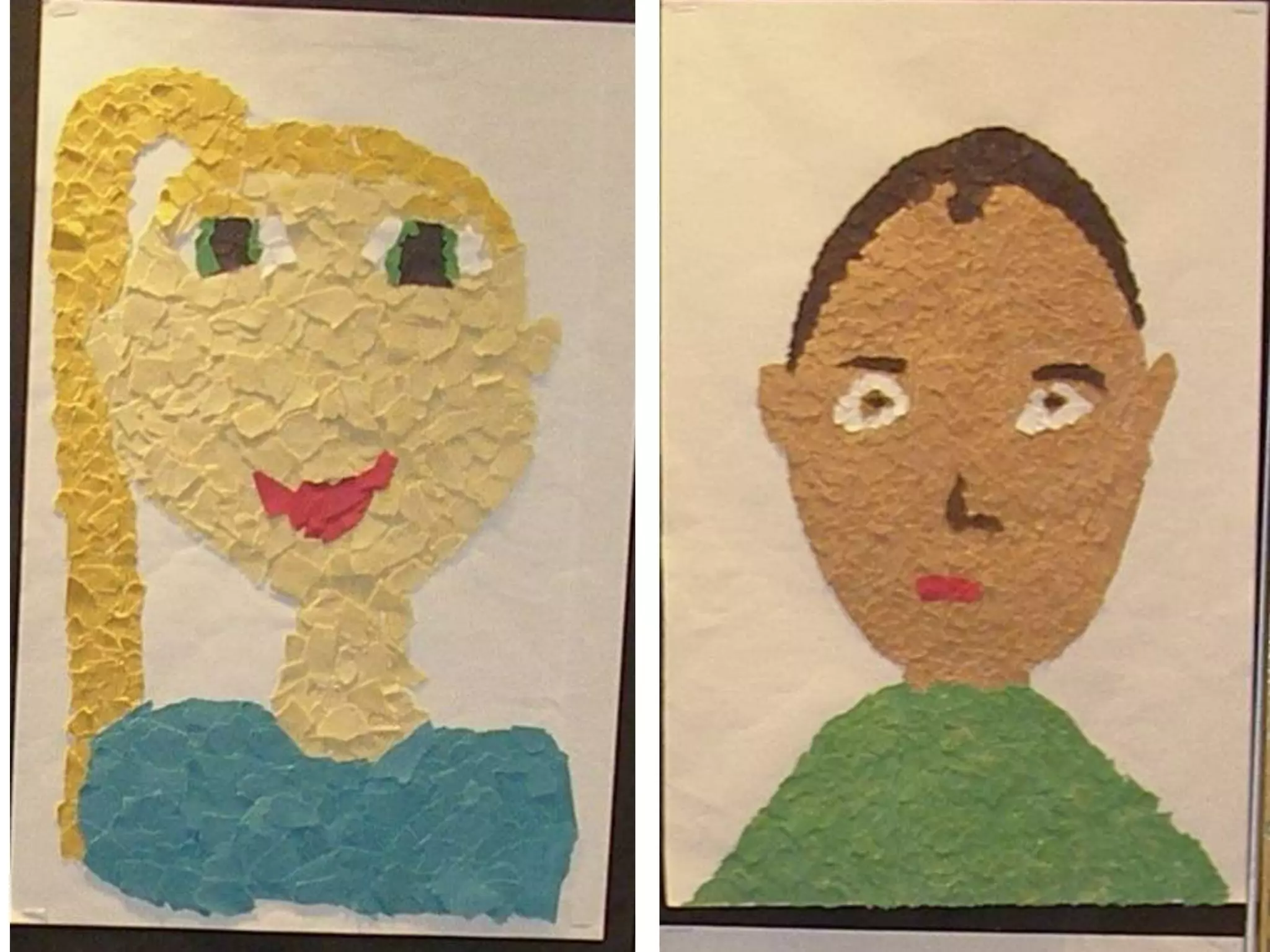 Torn paper self portraits | PPT