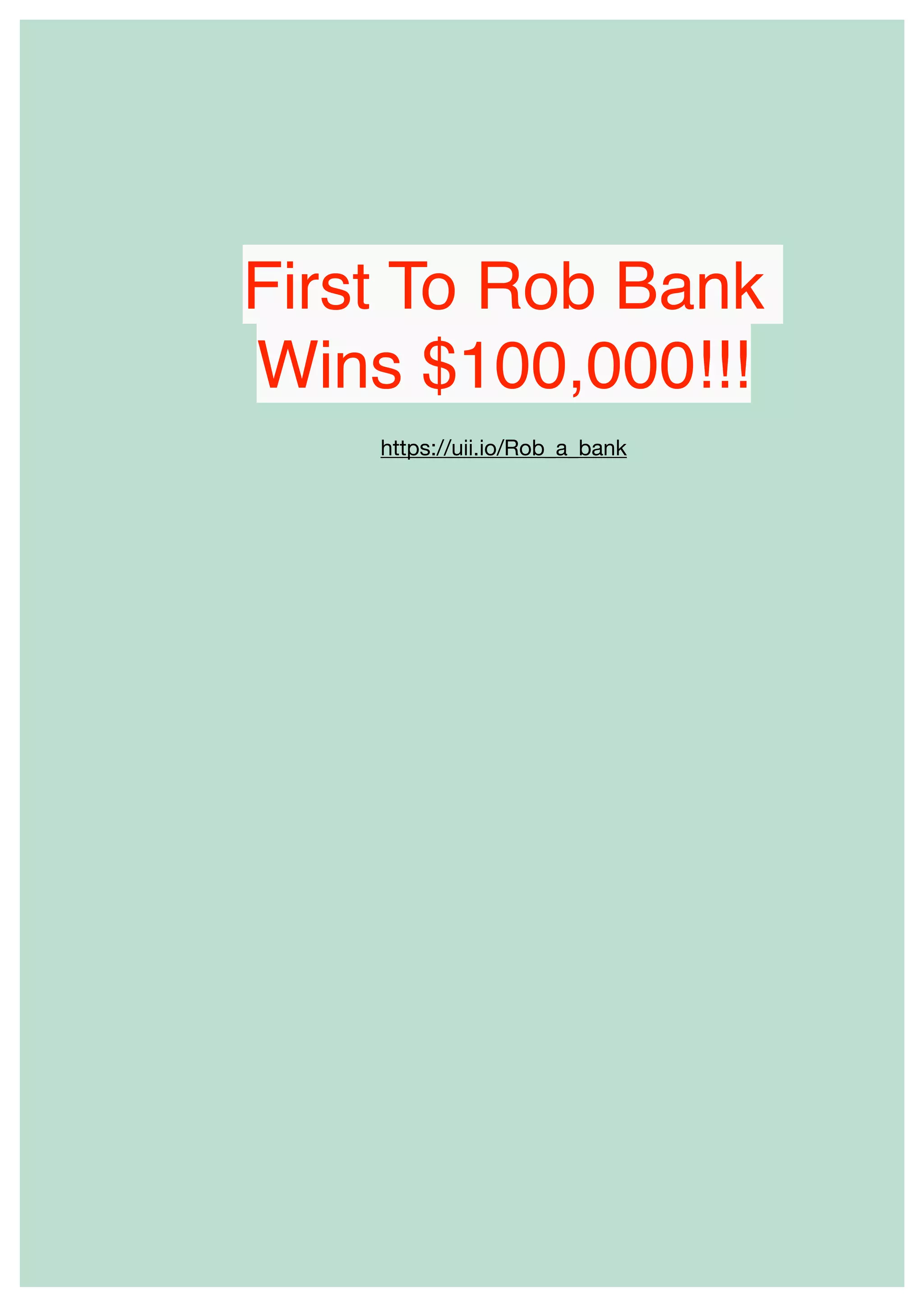 To rob a bank | PDF