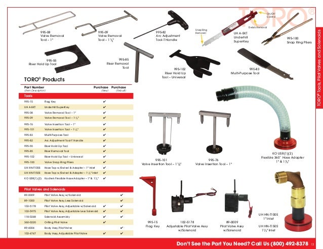 Sprinkler Repair Specialists Toro catalog