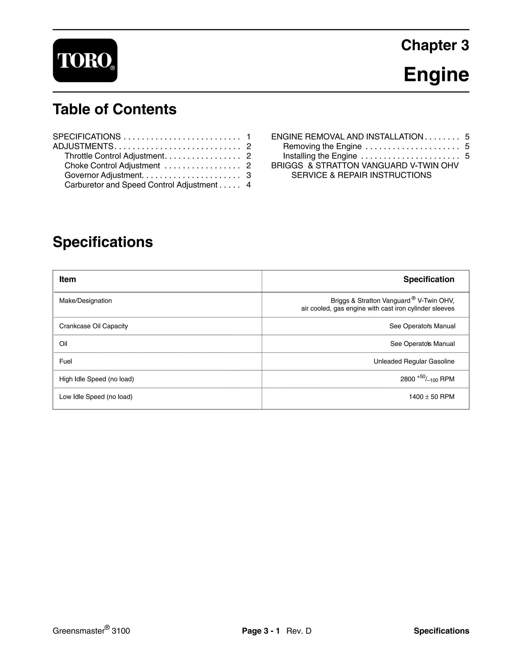 Toro greensmaster 3100 service repair manual | PDF