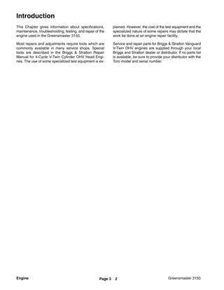 Toro greensmaster 3150 service repair manual | PDF