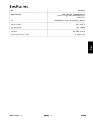 Toro greensmaster 3150 service repair manual | PDF