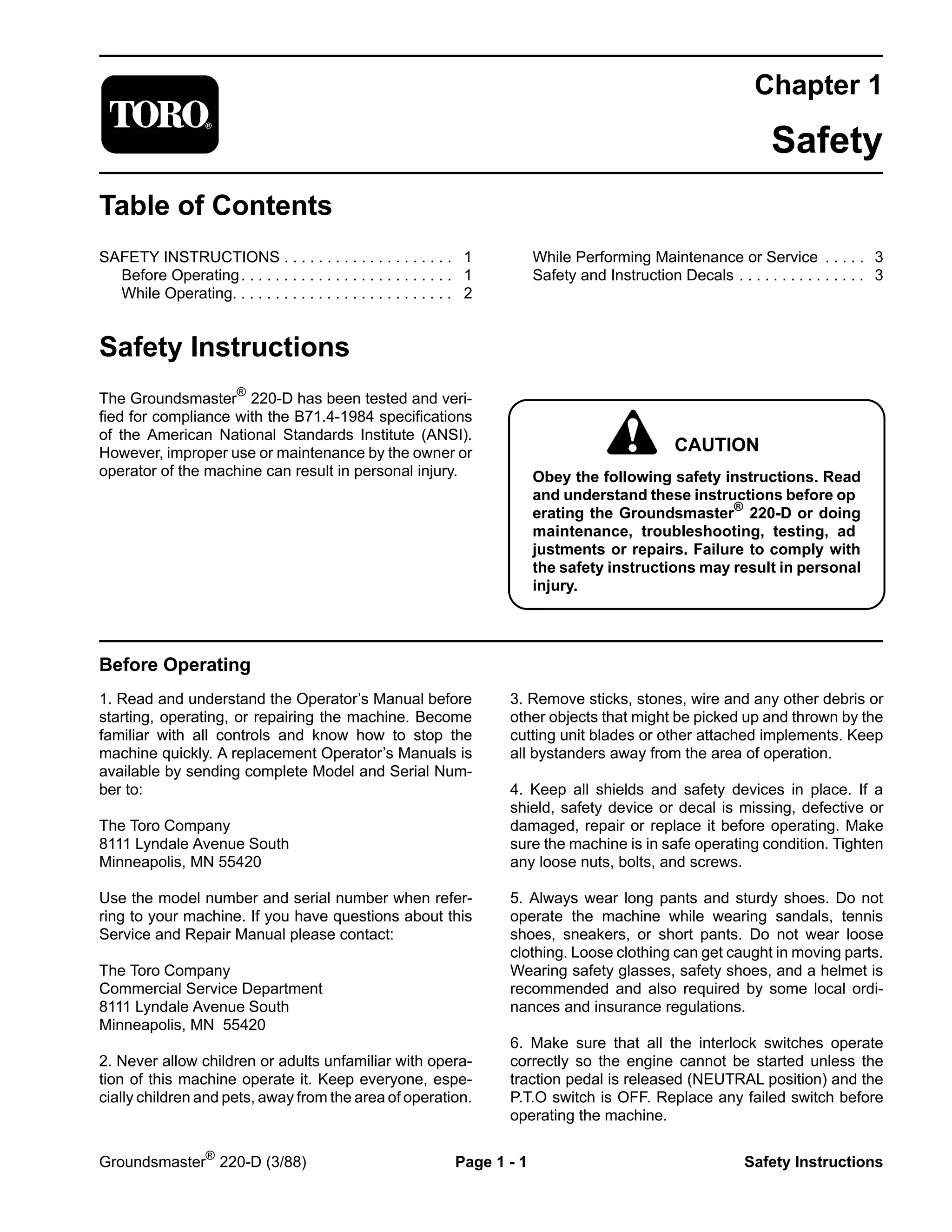 Toro groundsmaster 220 d mower service repair manual | PDF