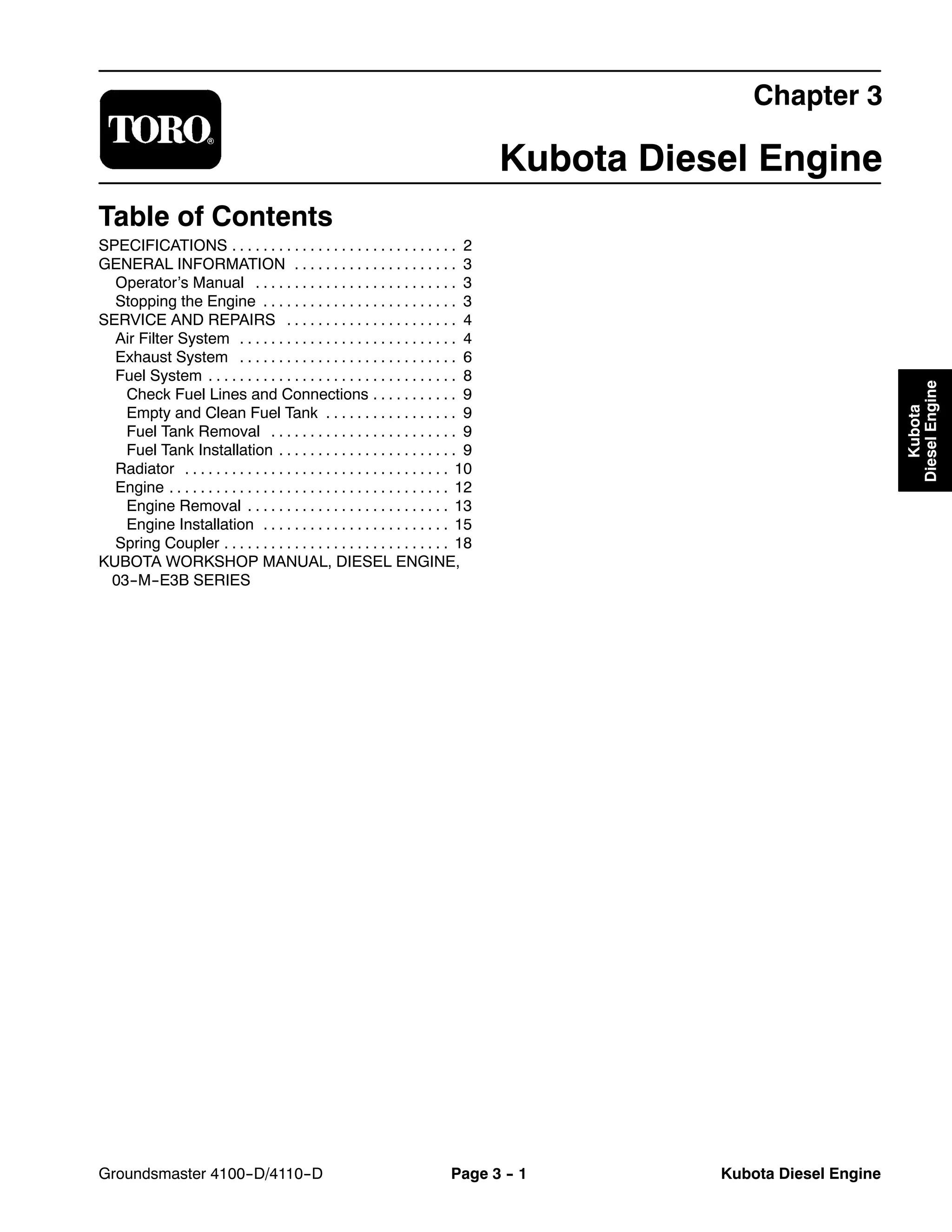 Toro groundsmaster 4110 d (model 30447) service repair manual | PDF