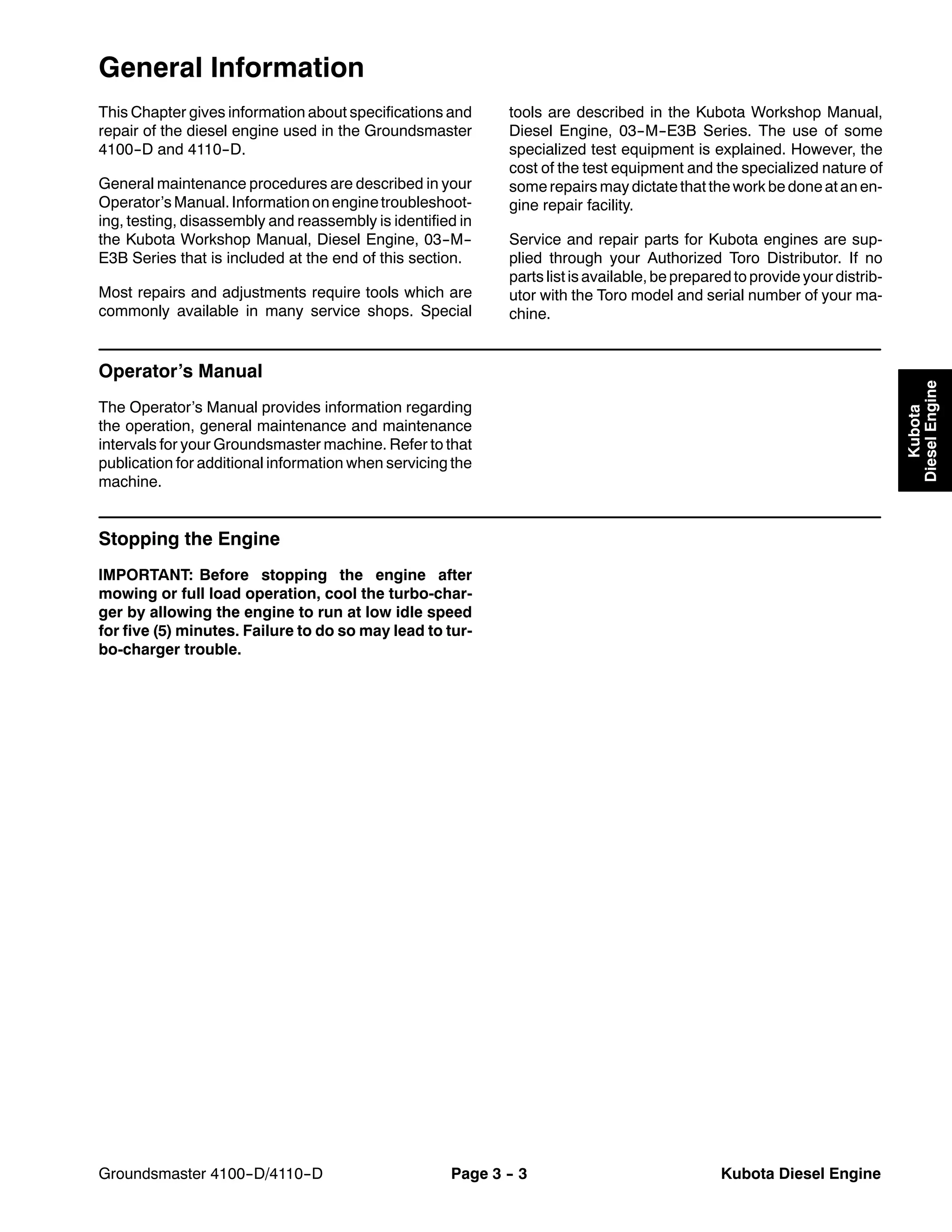 Toro groundsmaster 4110 d (model 30447) service repair manual | PDF