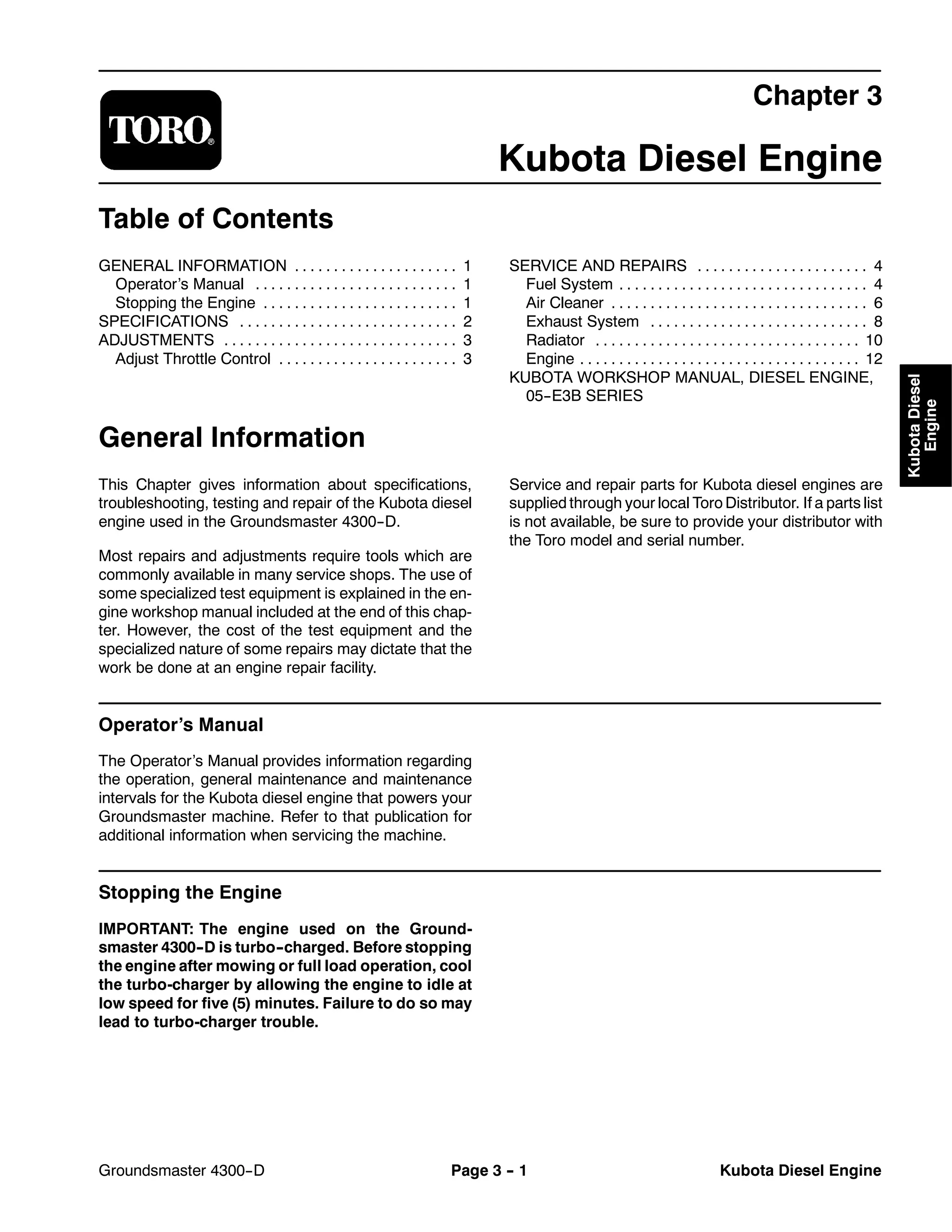 Toro groundsmaster 4300 d service repair manual | PDF