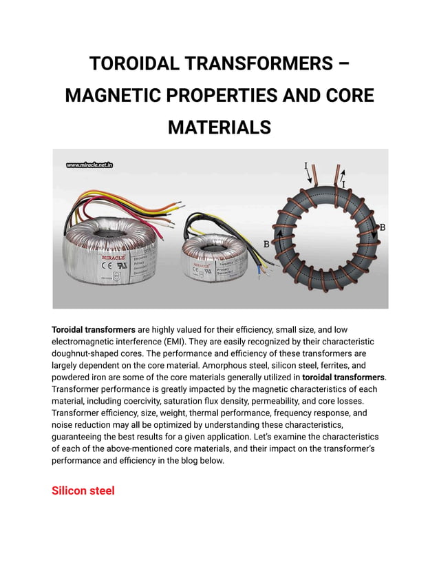 TOROIDAL TRANSFORMERS – MAGNETIC PROPERTIES AND CORE MATERIALS.pdf
