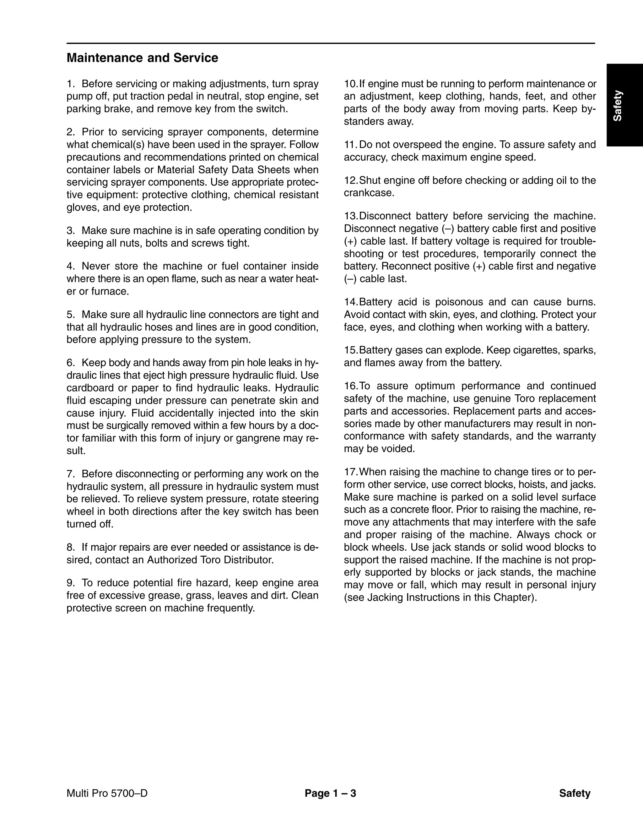 Toro multi pro 5700-d sprayer service repair manual | PDF