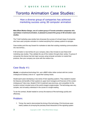 Toronto animation-companies-case-studies | PDF