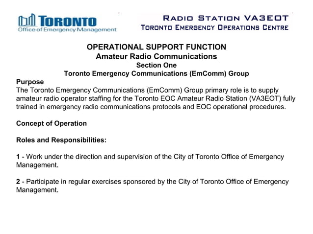 Toronto EmComm Group Tour | PPT