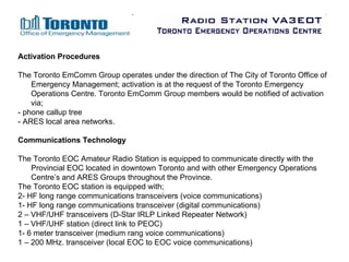 Toronto EmComm Group Tour | PPT