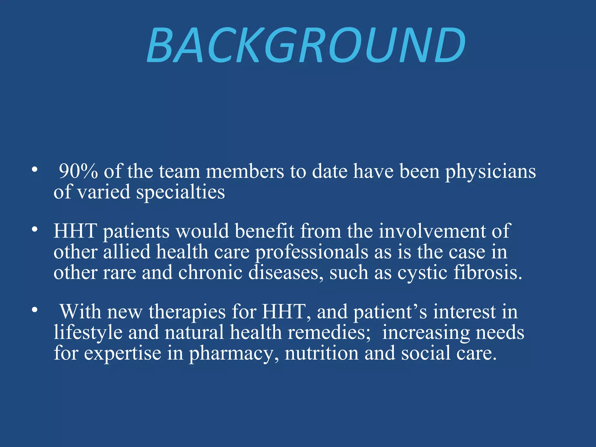 Toronto hht [hereditary hemorrhagic telangiectasia] centre expanding ...
