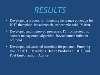 Toronto hht [hereditary hemorrhagic telangiectasia] centre expanding ...