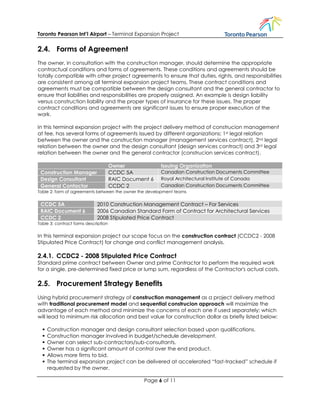 Toronto Pearson Airport - Procurement Strategy Study | PDF