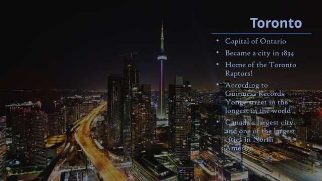 TORONTO PRESENTATION history and future | PPTX