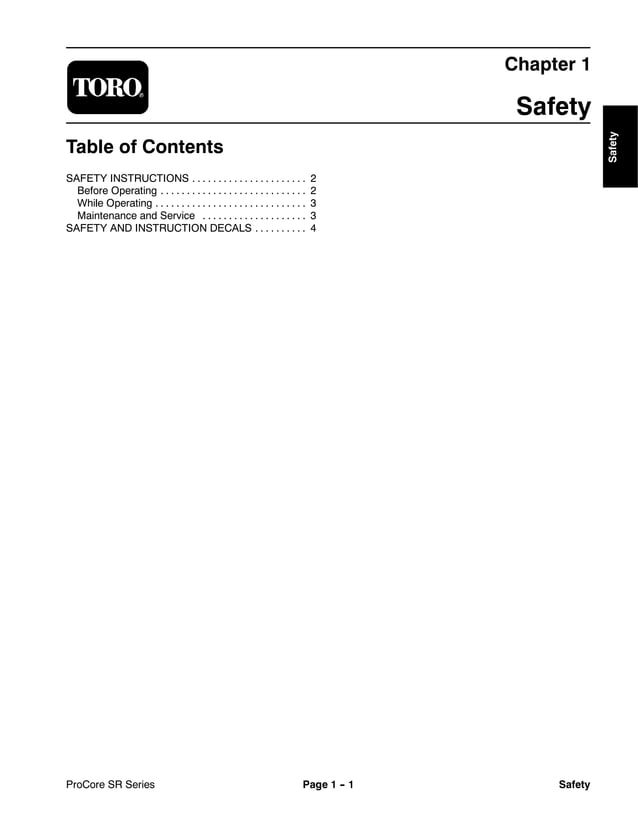 Toro pro core sr72 service repair manual | PDF