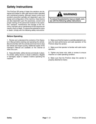 Toro pro core sr72 service repair manual | PDF