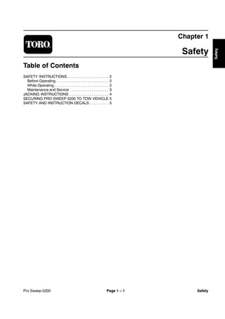 Toro pro sweep 5200 service repair manual | PDF