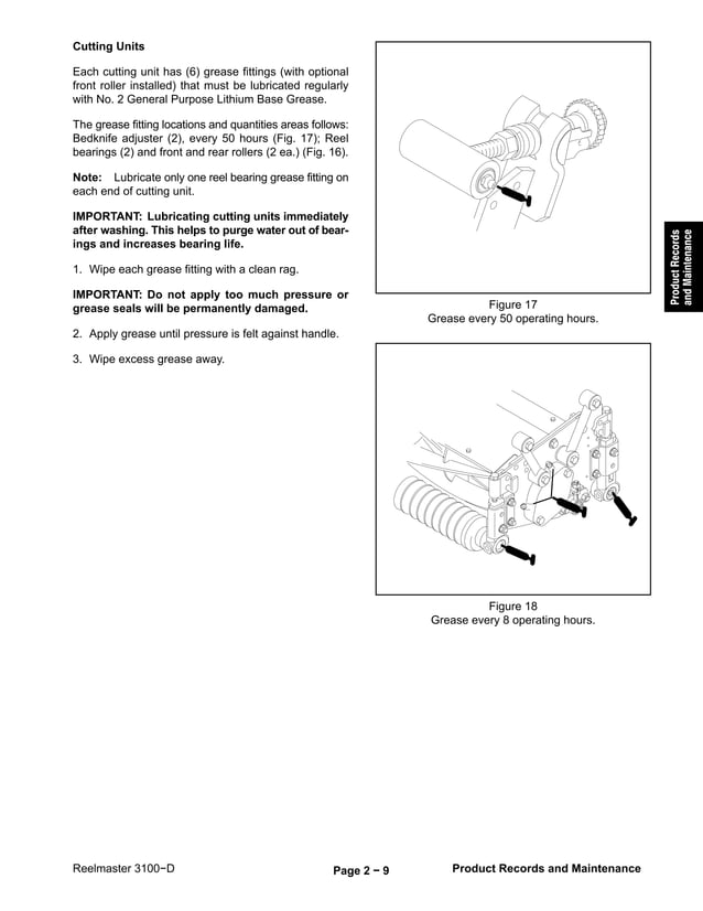 Toro reelmaster 3100 d mower service repair manual | PDF