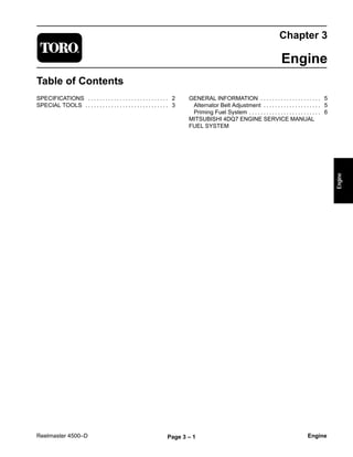 Toro reelmaster 4500 d mower service repair manual | PDF