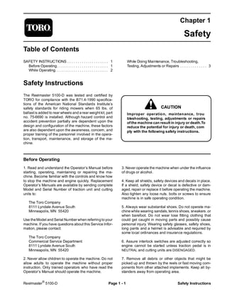 Toro reelmaster 5100 d mower service repair manual | PDF