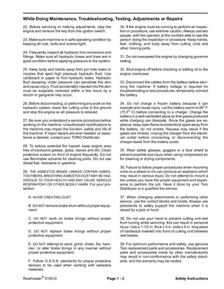 Toro reelmaster 5100 d mower service repair manual | PDF