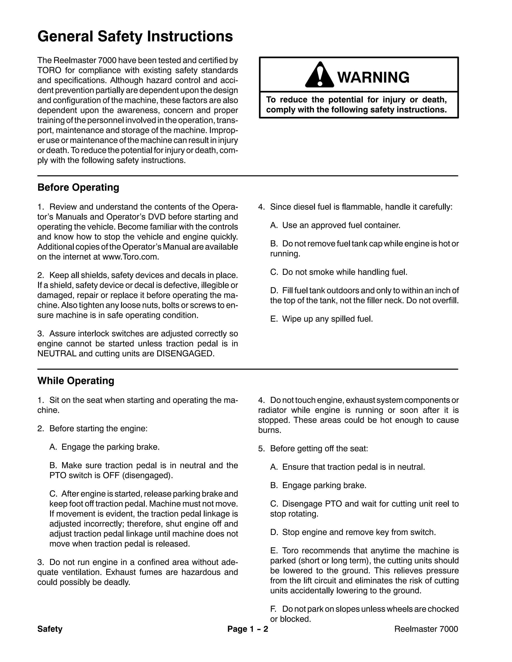 Toro reelmaster 7000 mower service repair manual | PDF