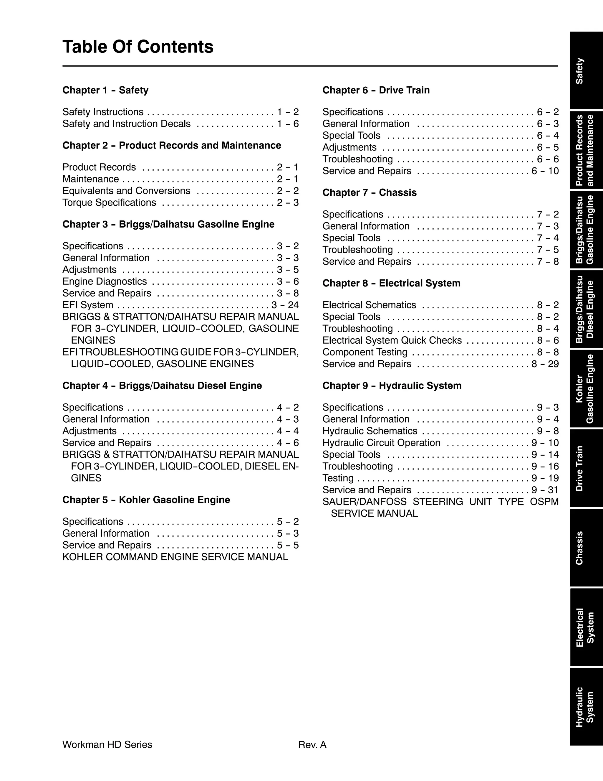 Toro workman hdx d vehicles service repair manual | PDF