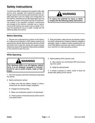 Toro workman mde service repair manual | PDF