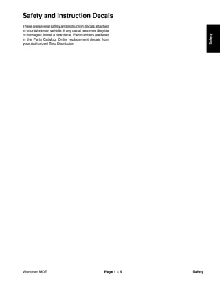 Toro workman mde service repair manual | PDF