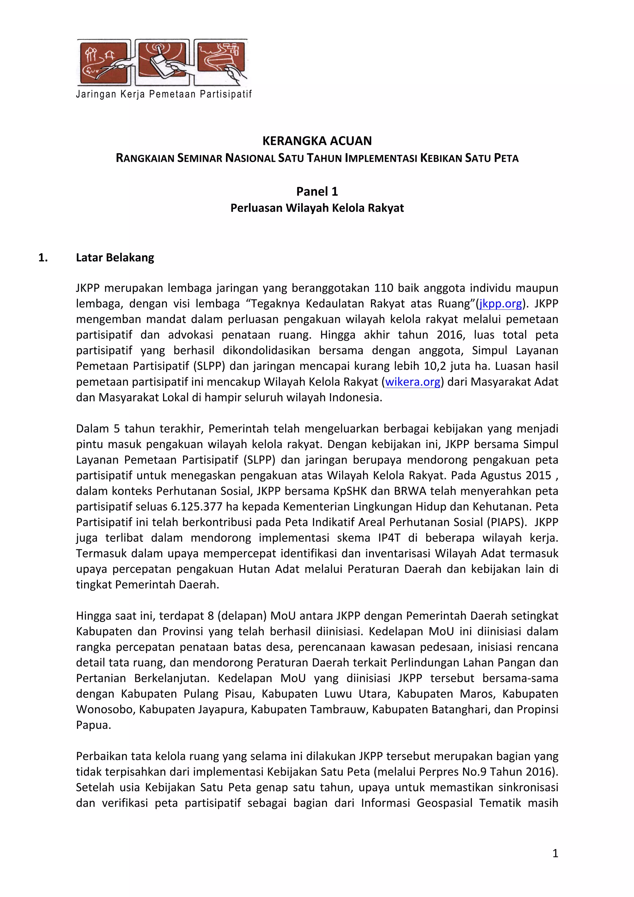 To r panel 1 perluasan wilayah kelola rakyat | PDF