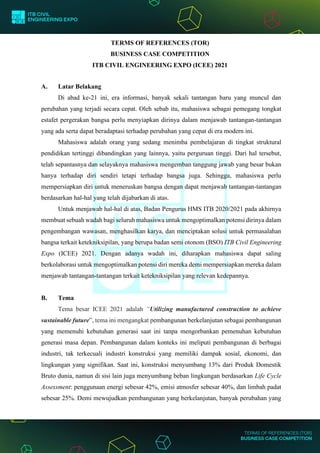 Tor peserta umum business case competition icee2021 | PDF