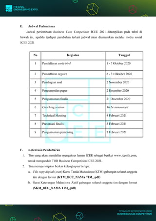Tor peserta umum business case competition icee2021 | PDF