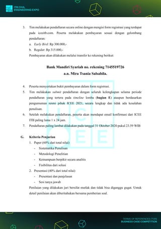 Tor peserta umum business case competition icee2021 | PDF